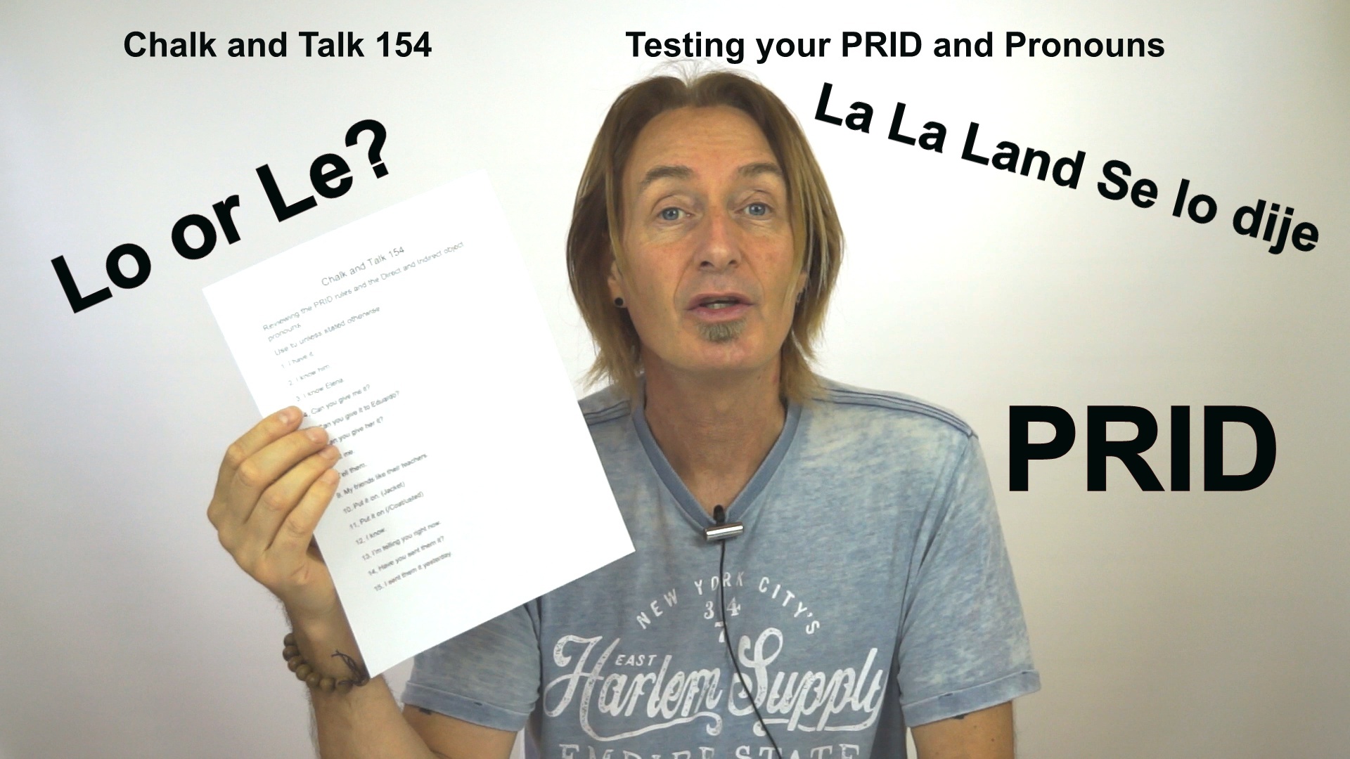 154 TEST YOUR SPANISH Pronouns Test LightSpeed Spanish