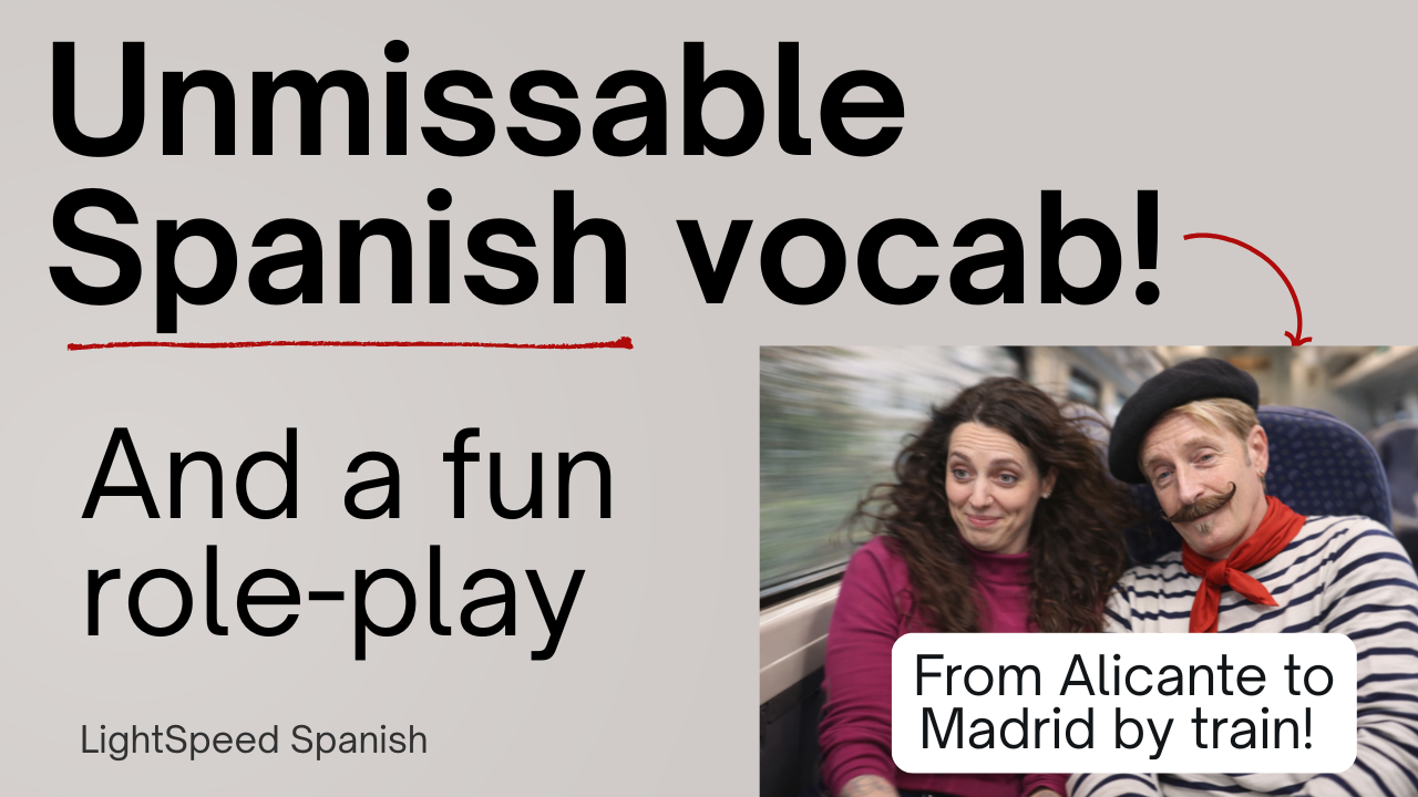 92 Advanced Spanish Sketch on a train (Fun Spanish learning ...